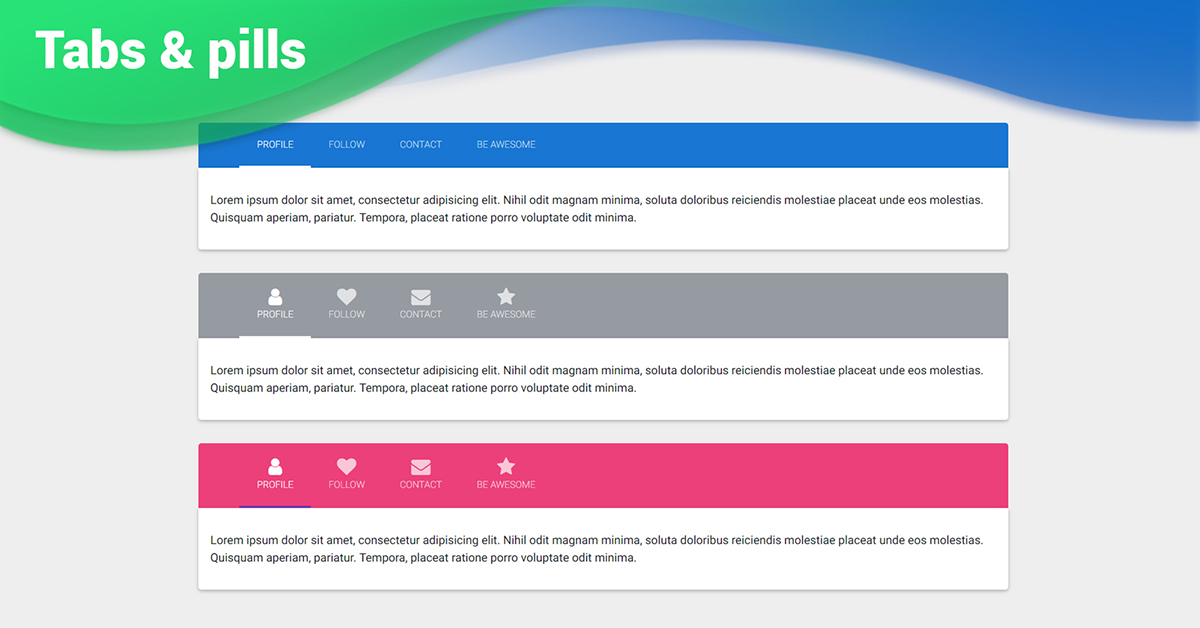 Angular Tabs Bootstrap 4 And Material Design Examples And Tutorial